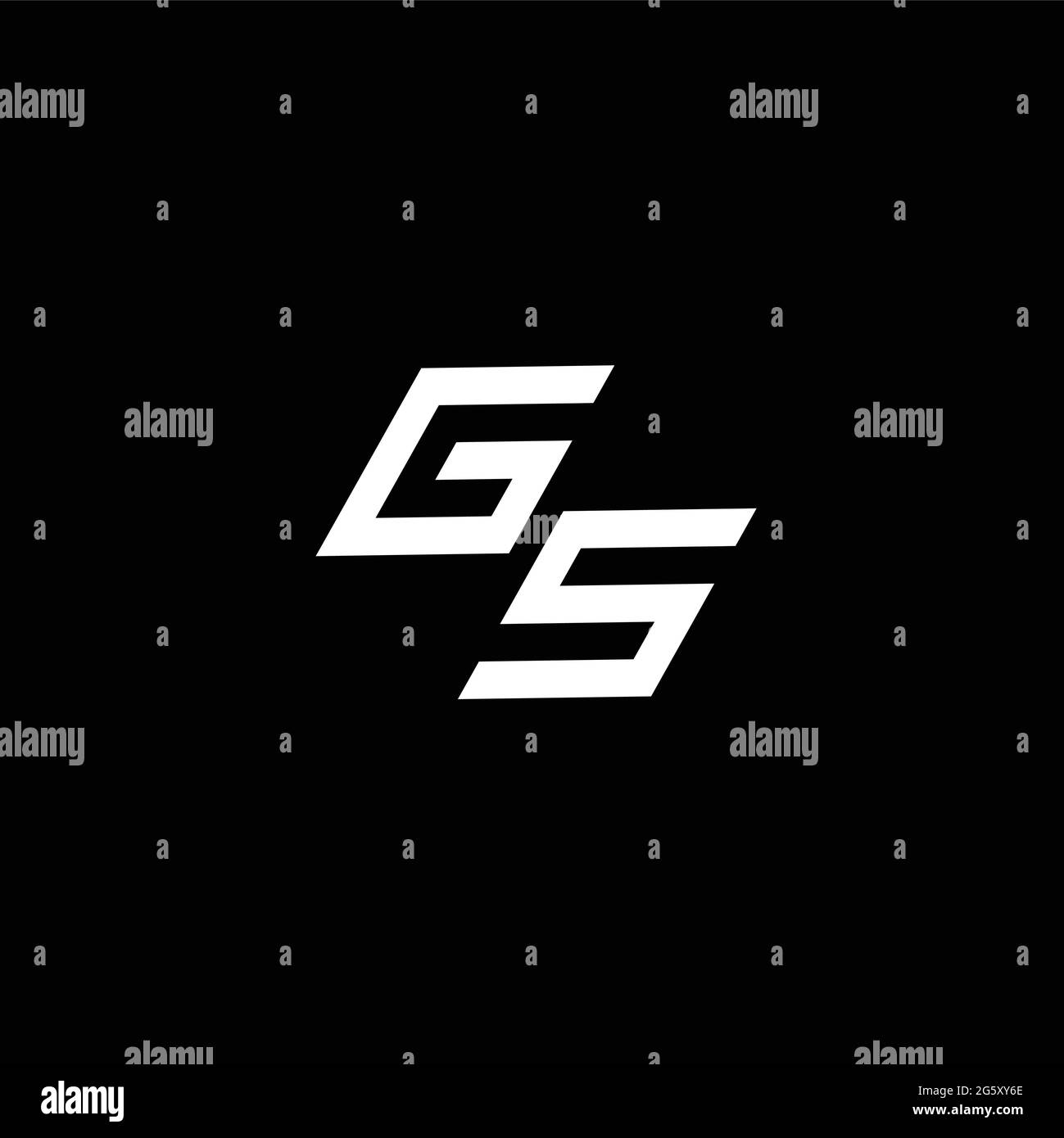 GS logo monogram with up to down style modern design template isolated ...