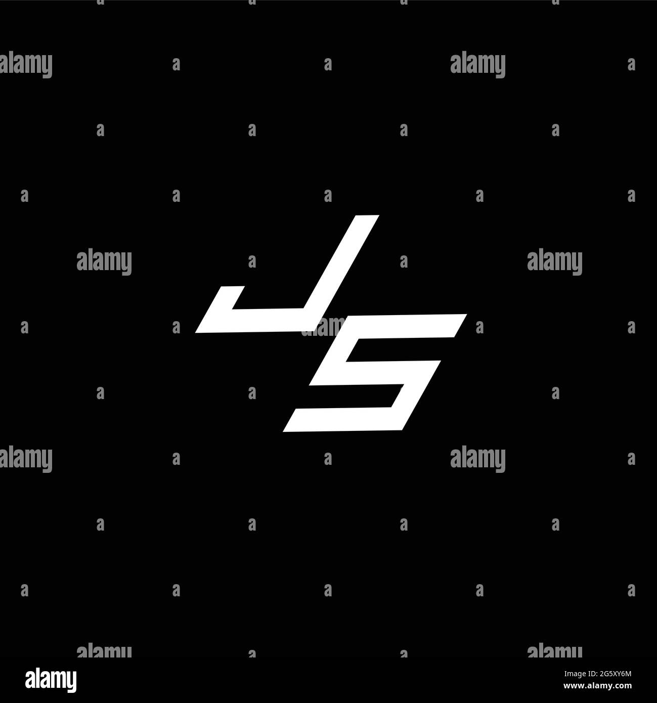 JS logo monogram with up to down style modern design template isolated ...