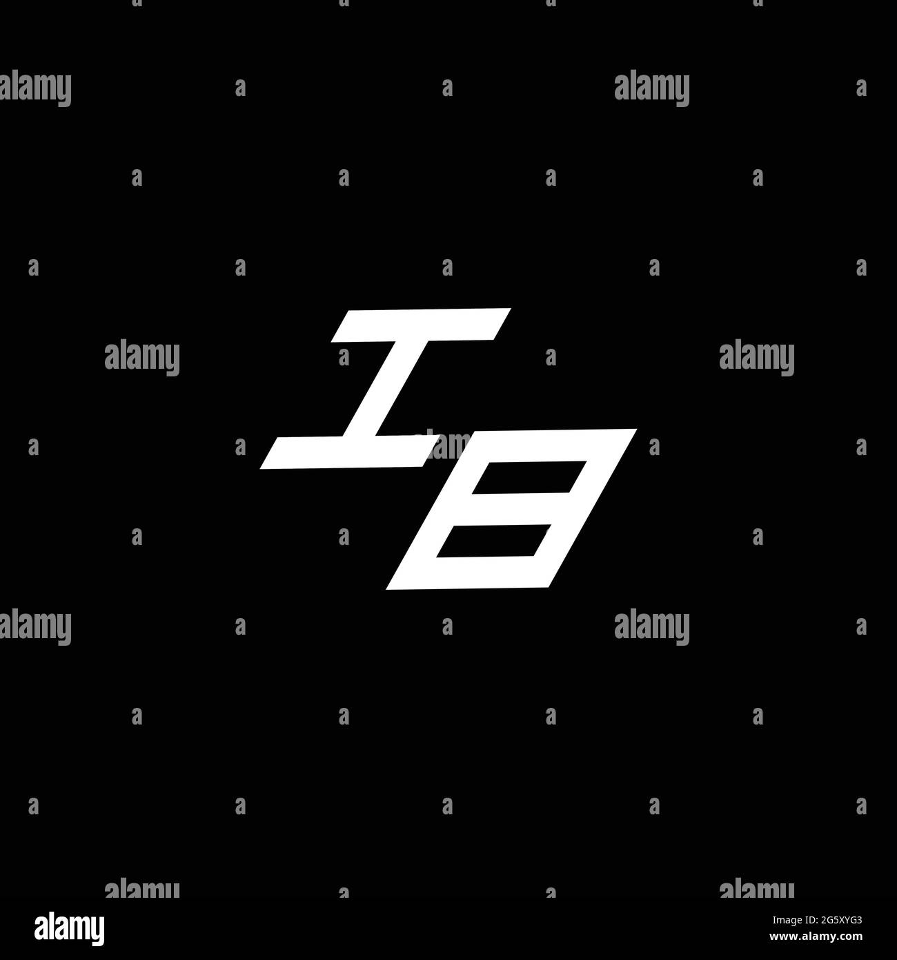 IB logo monogram with up to down style modern design template isolated ...