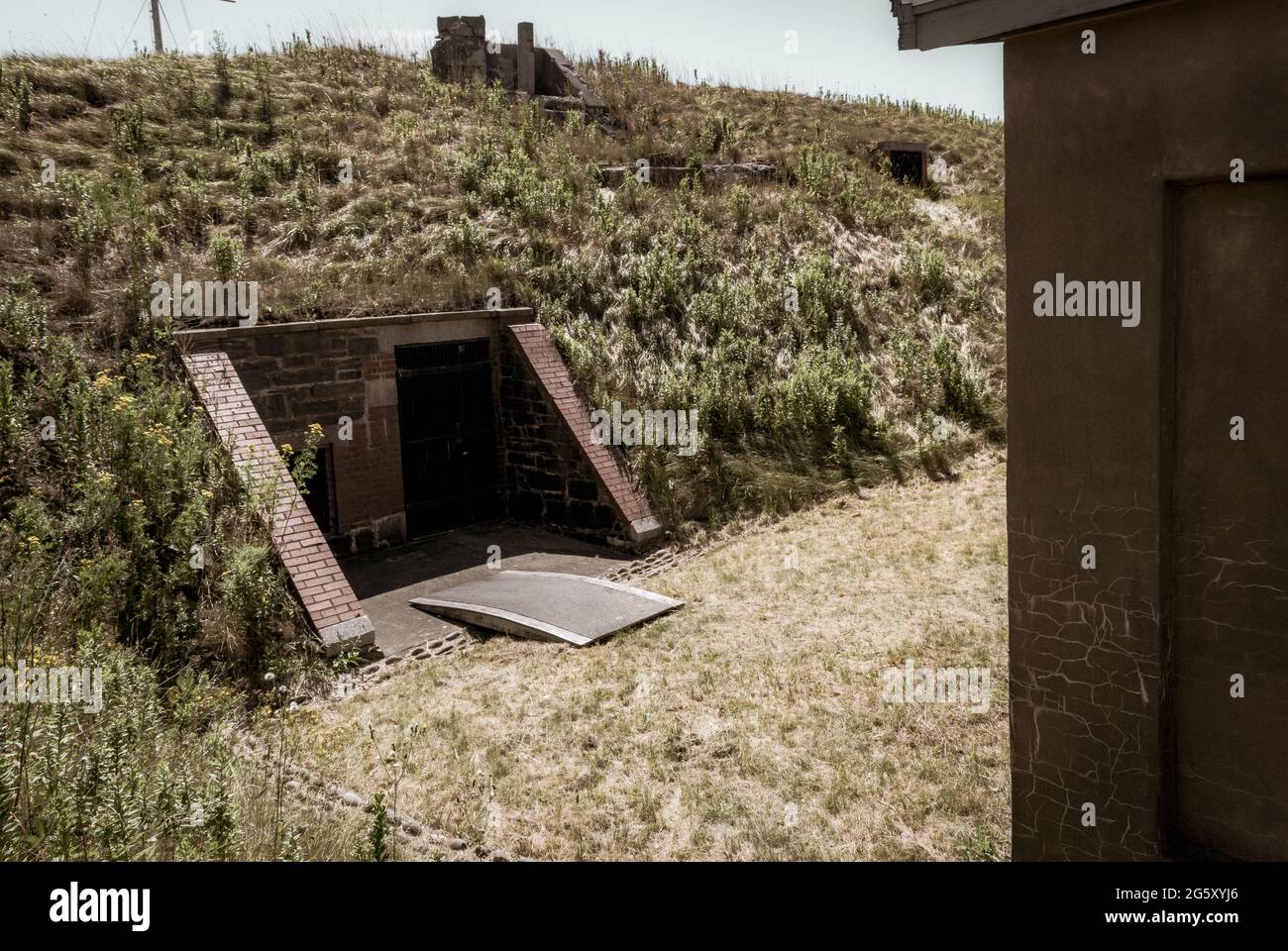 the passage way leading to the under ground Magazine Complex Stock ...