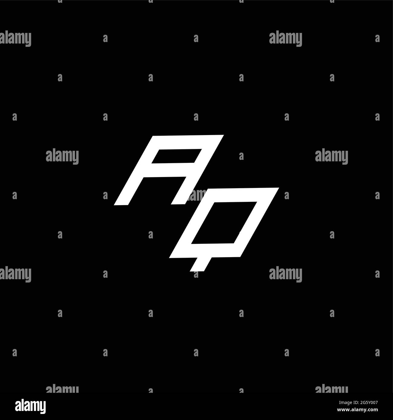 AQ logo monogram with up to down style modern design template isolated ...