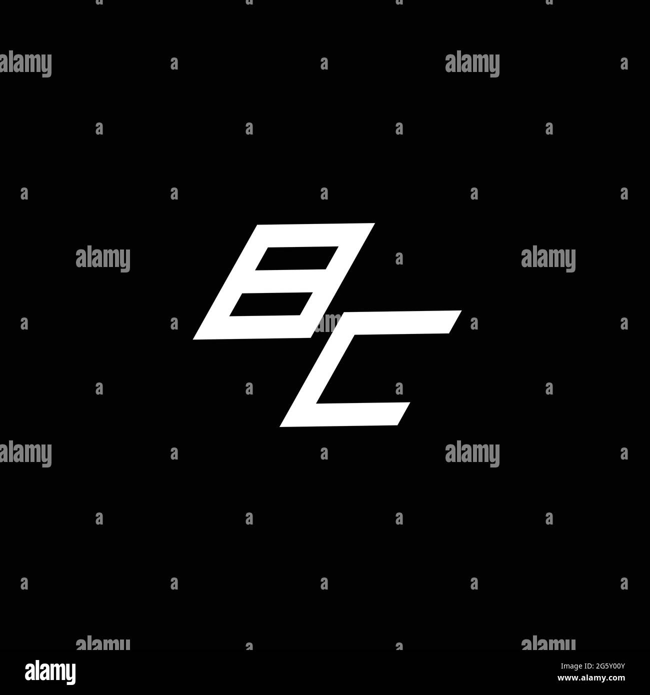 BC logo monogram with up to down style modern design template isolated ...