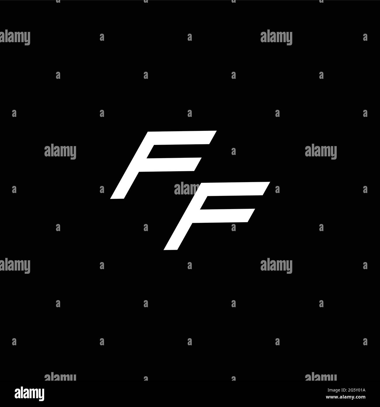 FF logo monogram with up to down style modern design template isolated ...
