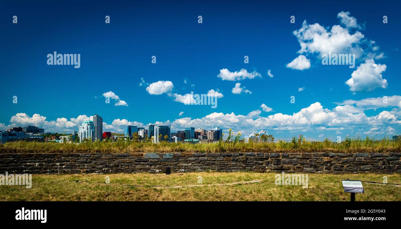 the view from the parade grounds of fort charlotte lookin at the city ...