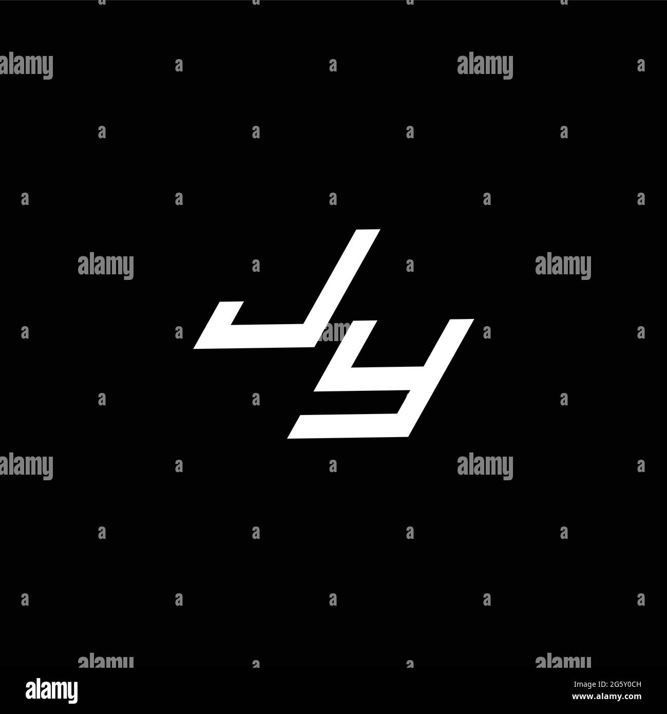 JY logo monogram with up to down style modern design template isolated ...