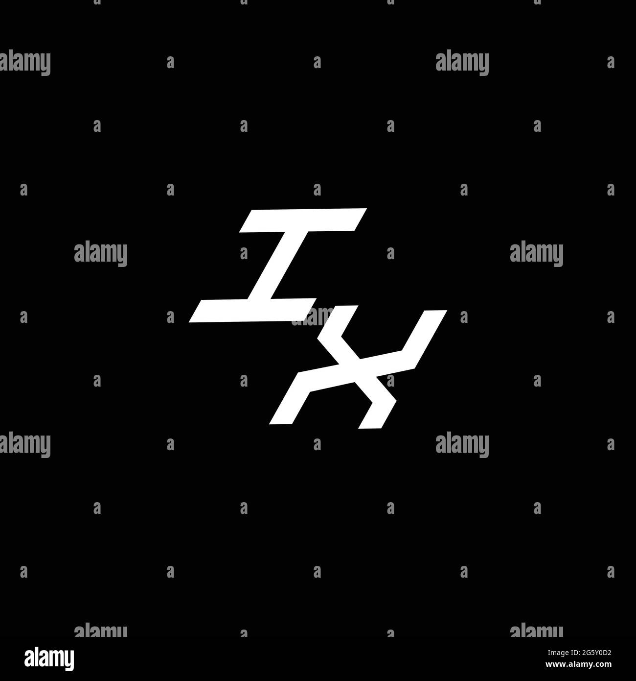 IX logo monogram with up to down style modern design template isolated ...