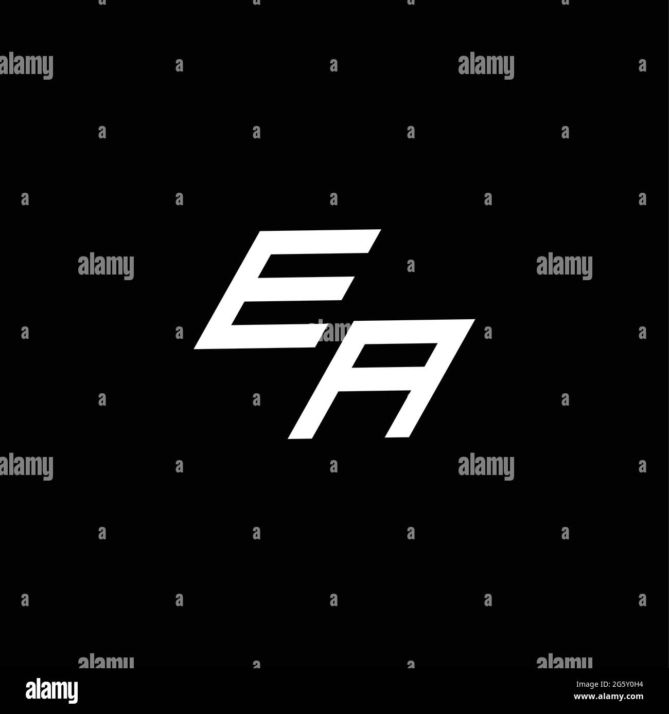 EA logo monogram with up to down style modern design template isolated ...