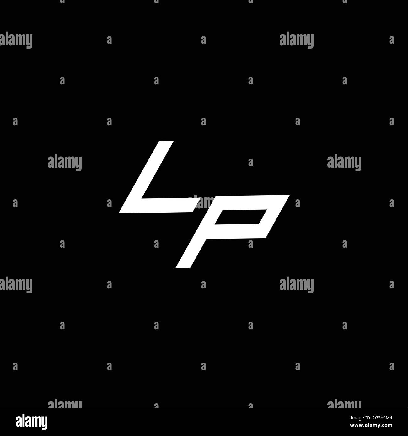LP logo monogram with up to down style modern design template isolated ...