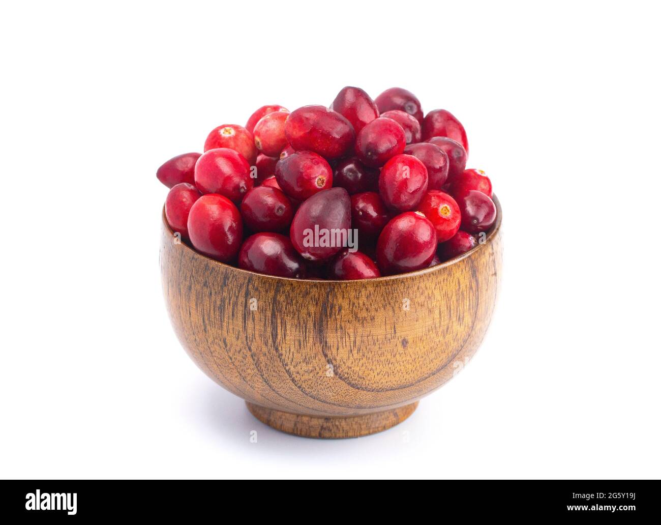 Fresh Round Red Cranberries on a White Background Stock Photo - Alamy