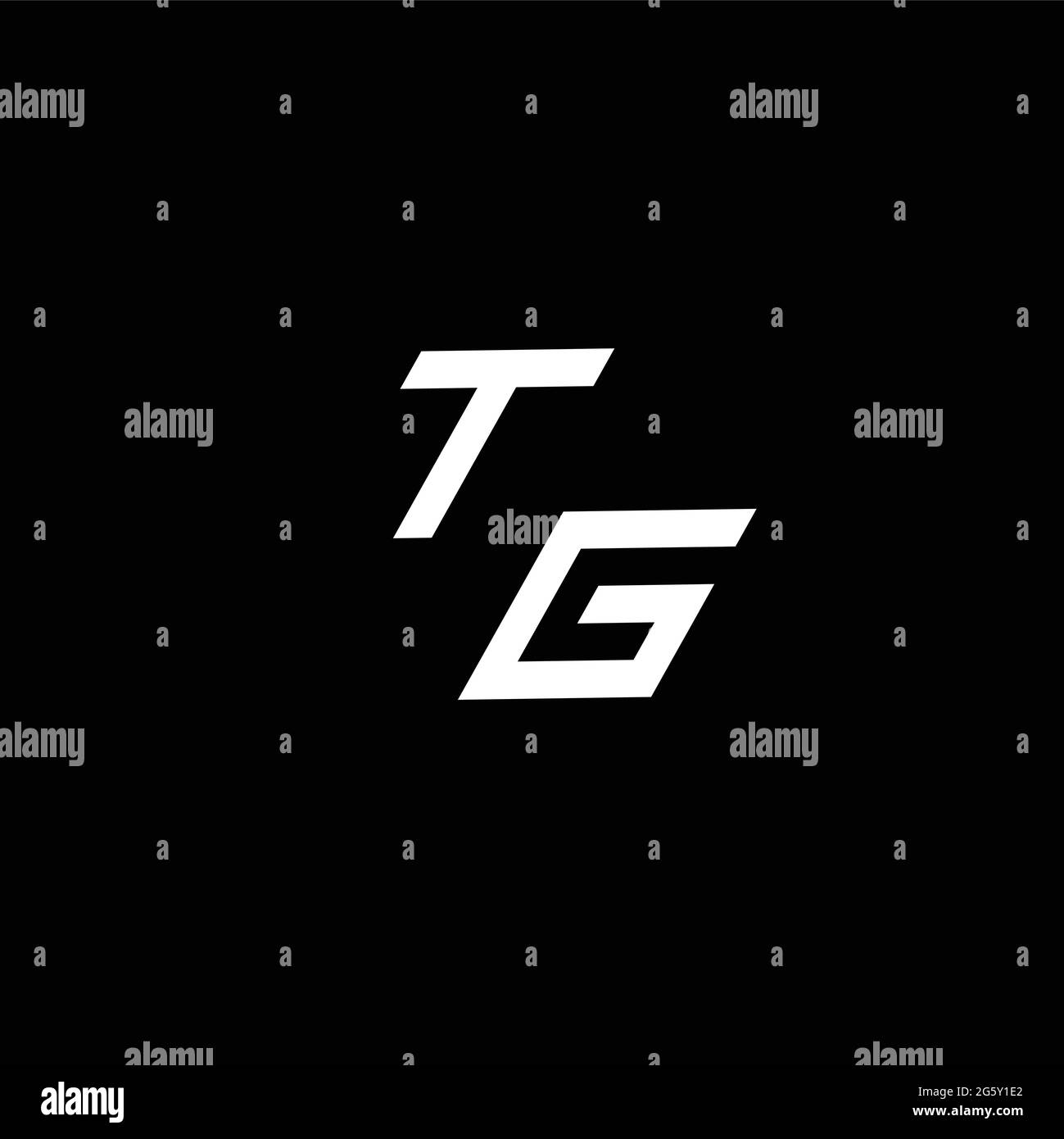 TG logo monogram with up to down style modern design template isolated ...
