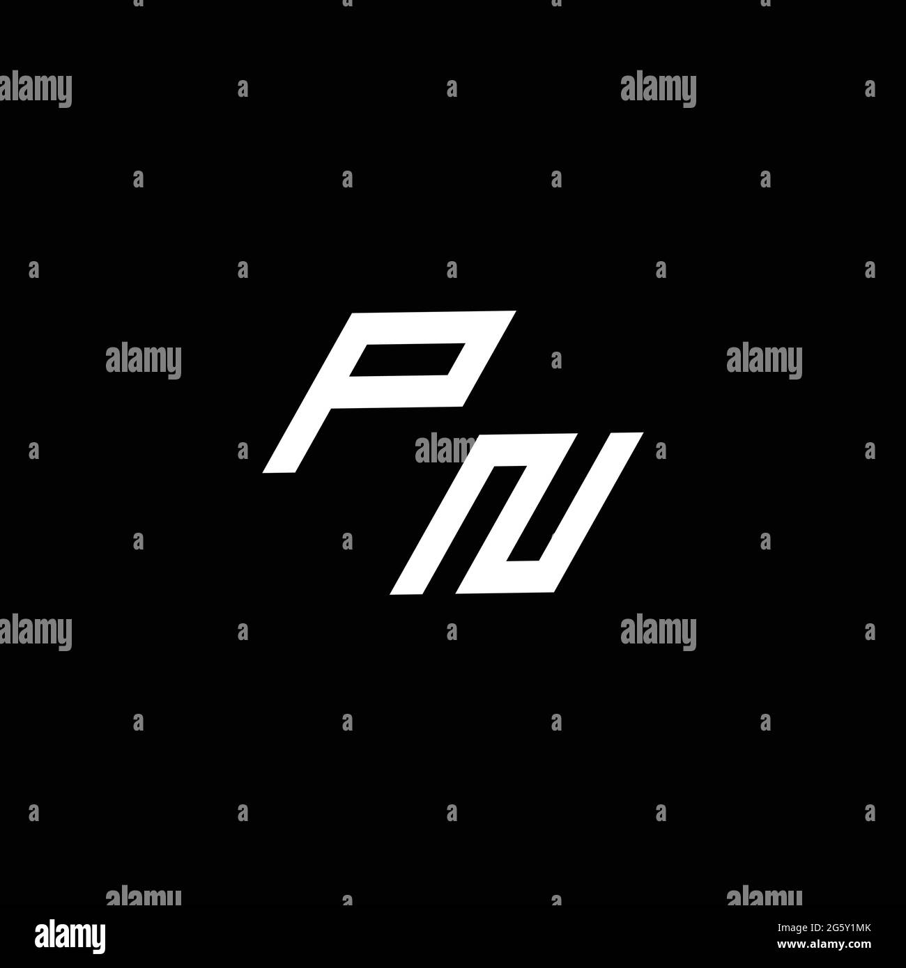 PN logo monogram with up to down style modern design template isolated ...
