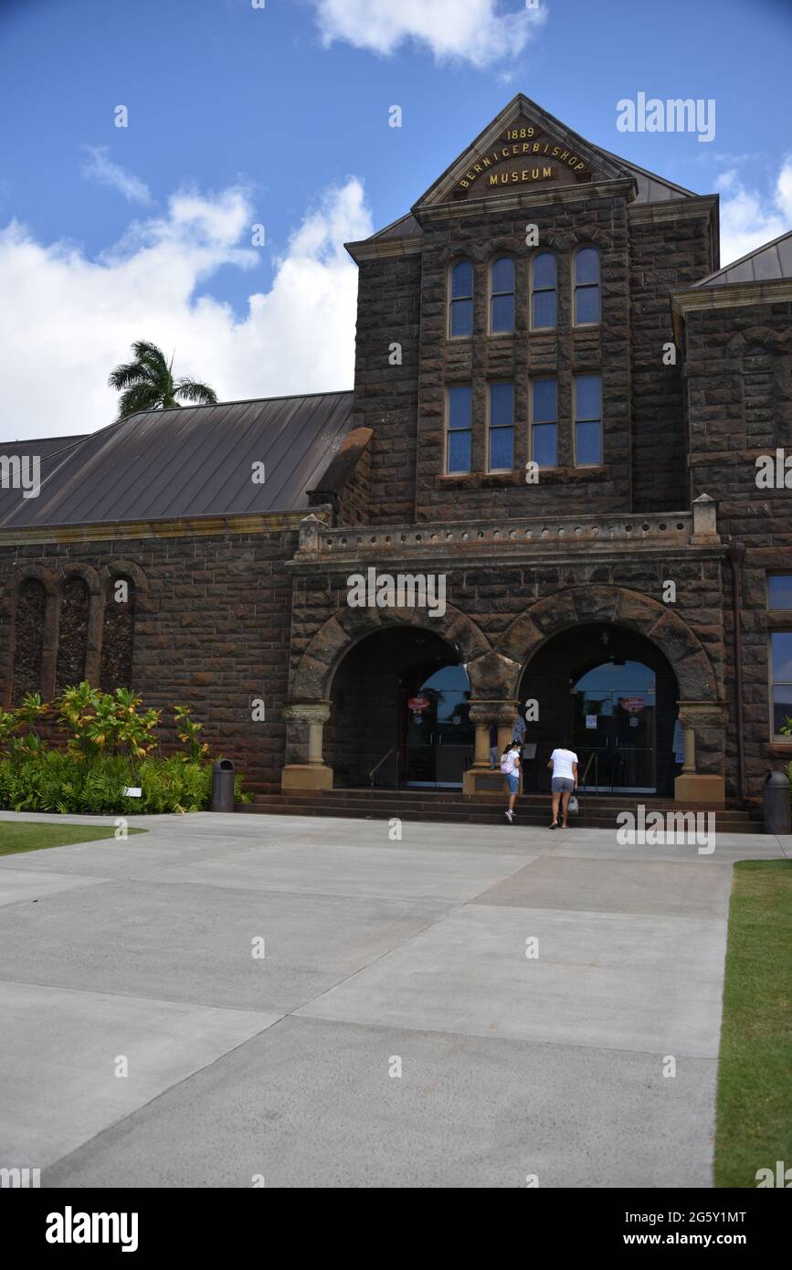 Oahu, Hawaii. U.S.A. 6/9/2021. (Ambient light/flash) Bishop Museum 1889 ...