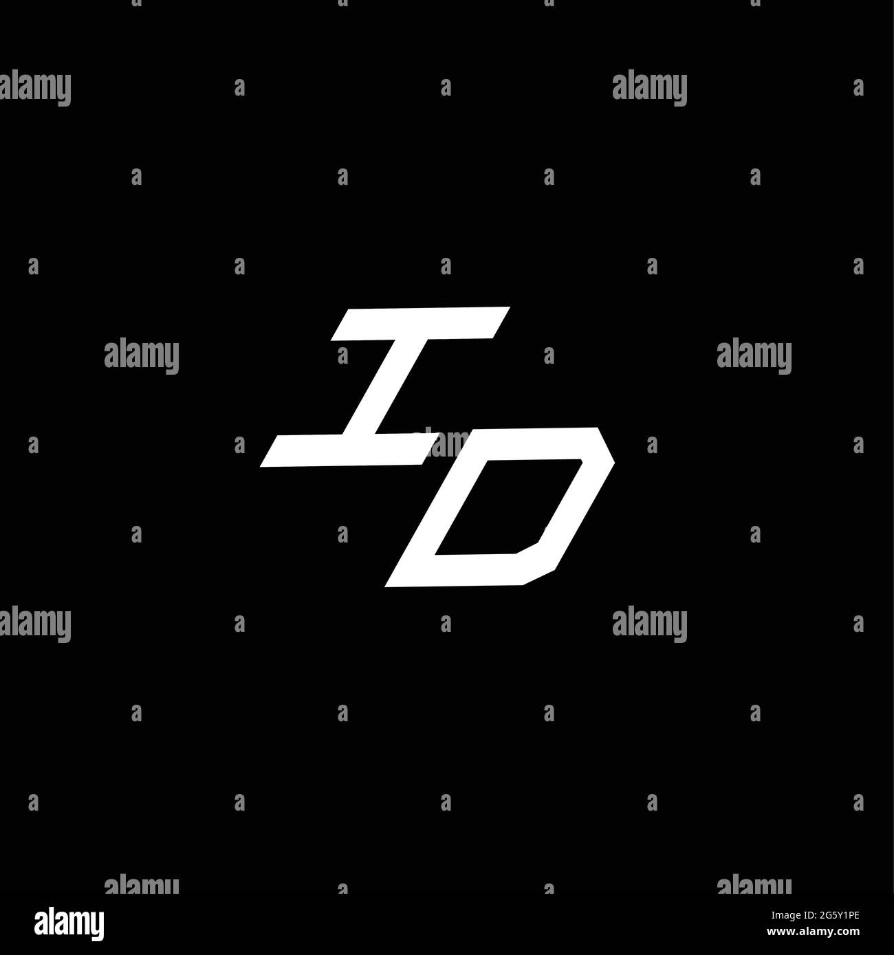 ID logo monogram with up to down style modern design template isolated ...