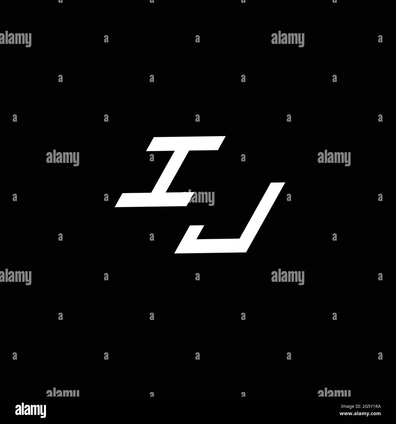IJ logo monogram with up to down style modern design template isolated ...