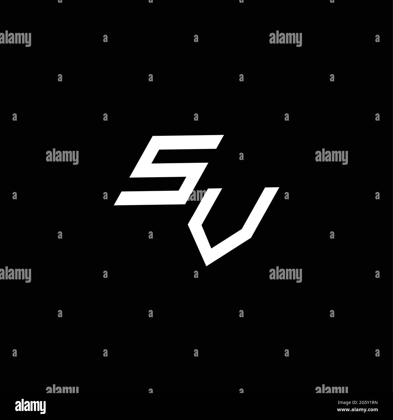 SV logo monogram with up to down style modern design template isolated ...