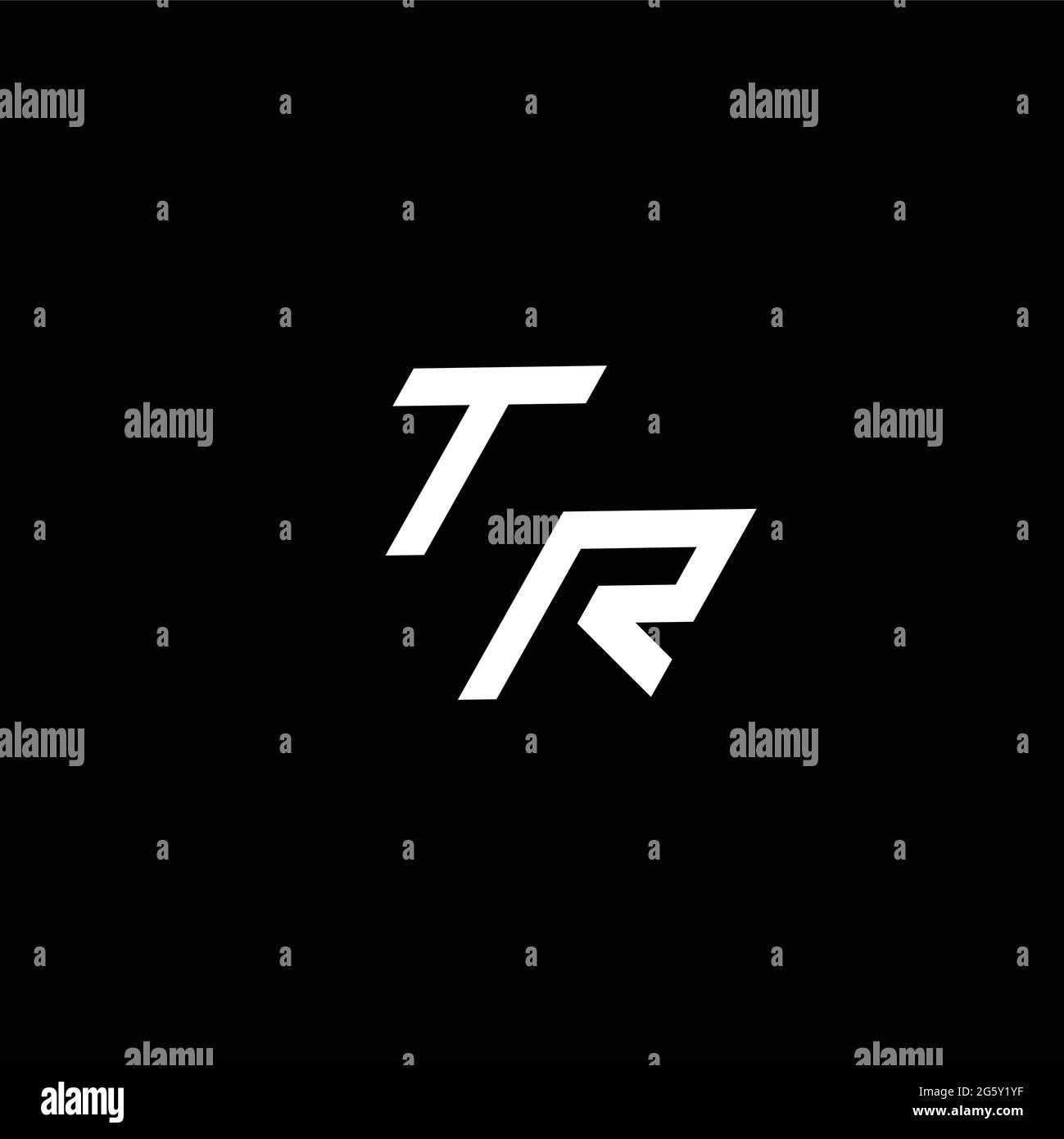 TR logo monogram with up to down style modern design template isolated ...