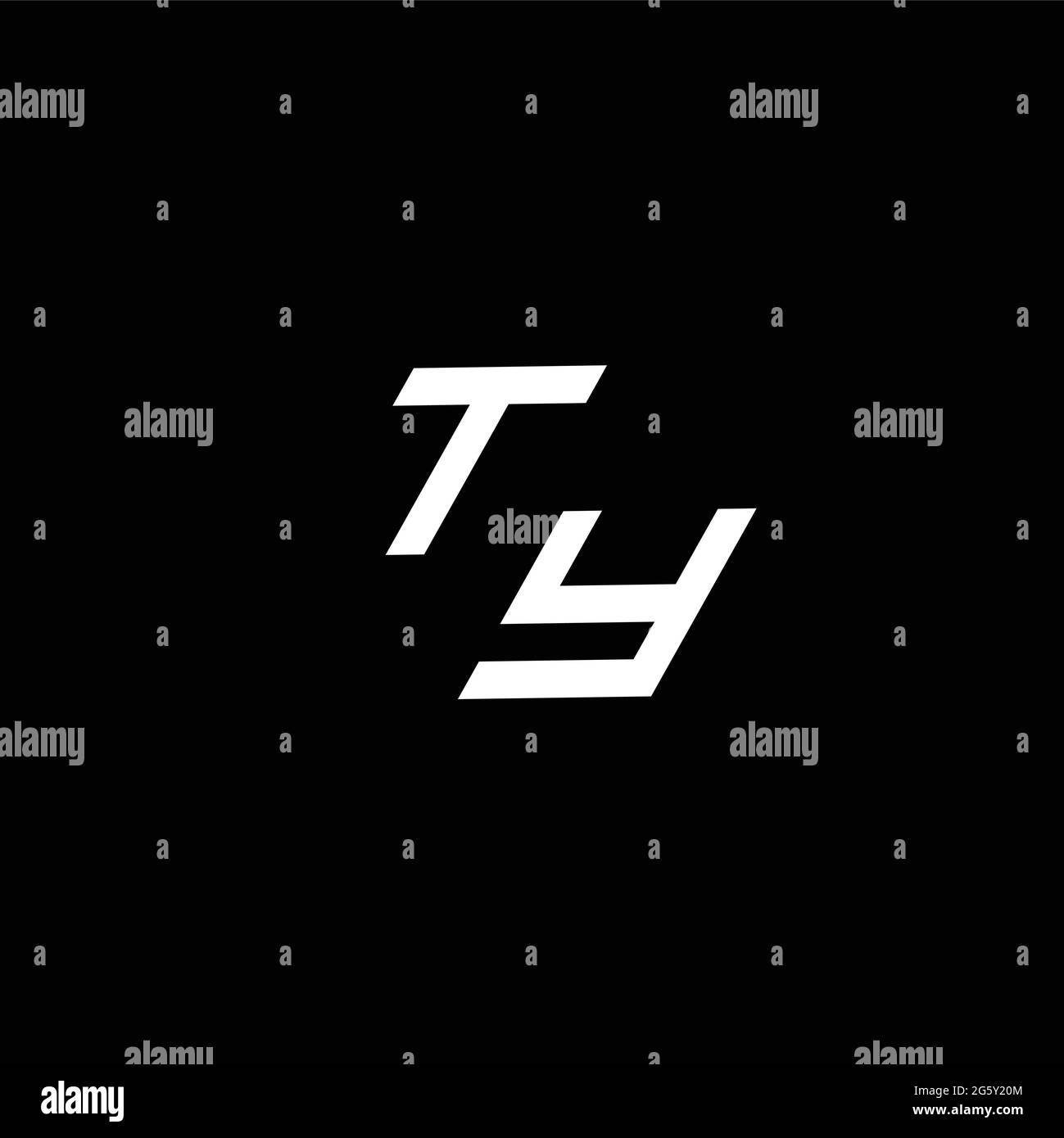 TY logo monogram with up to down style modern design template isolated ...