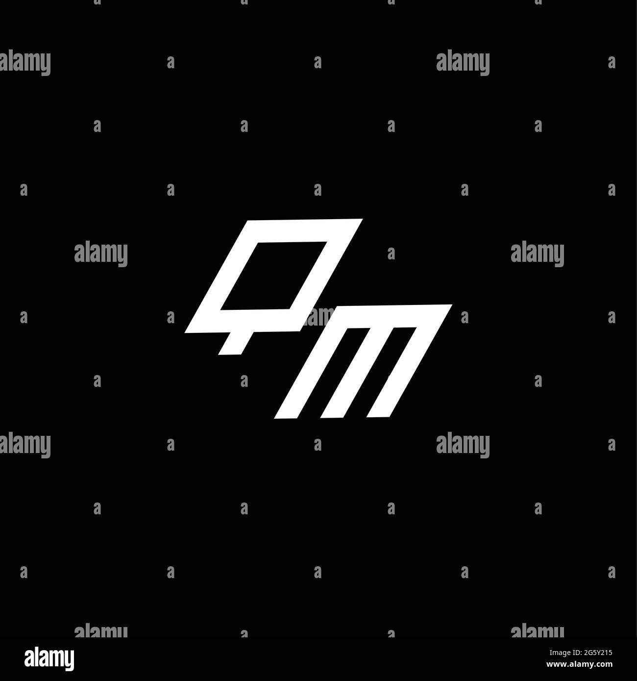 QM logo monogram with up to down style modern design template isolated ...
