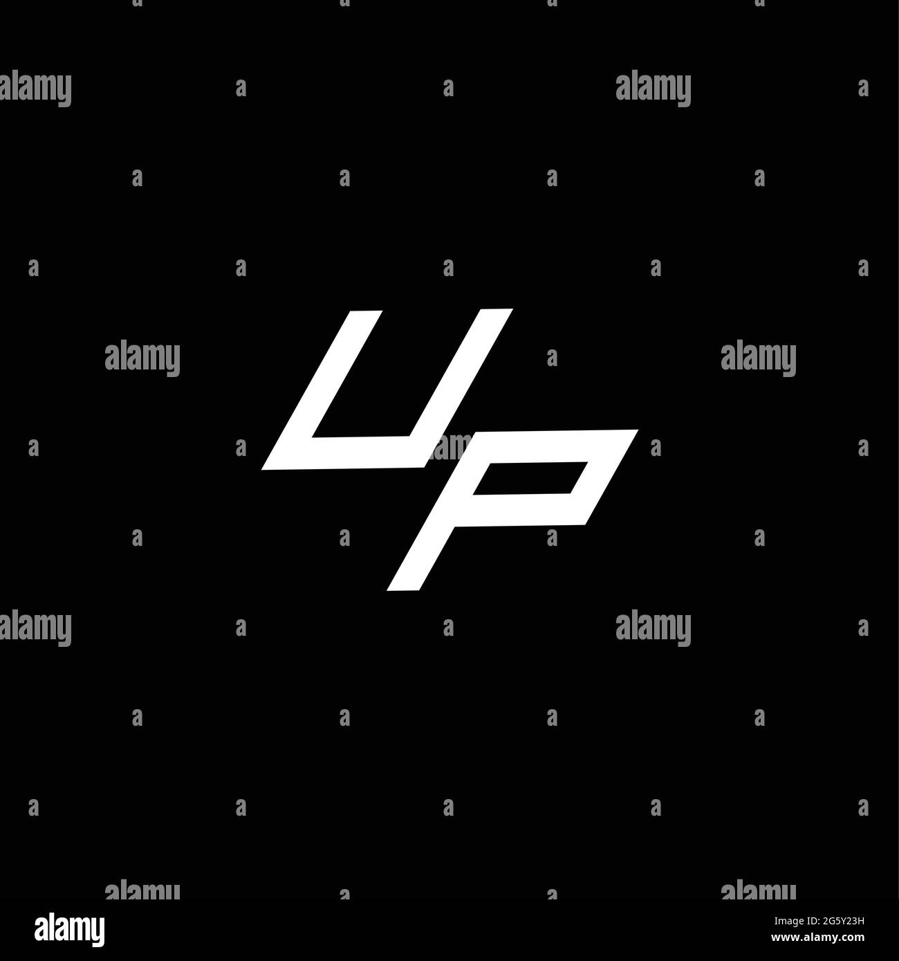 UP logo monogram with up to down style modern design template isolated ...