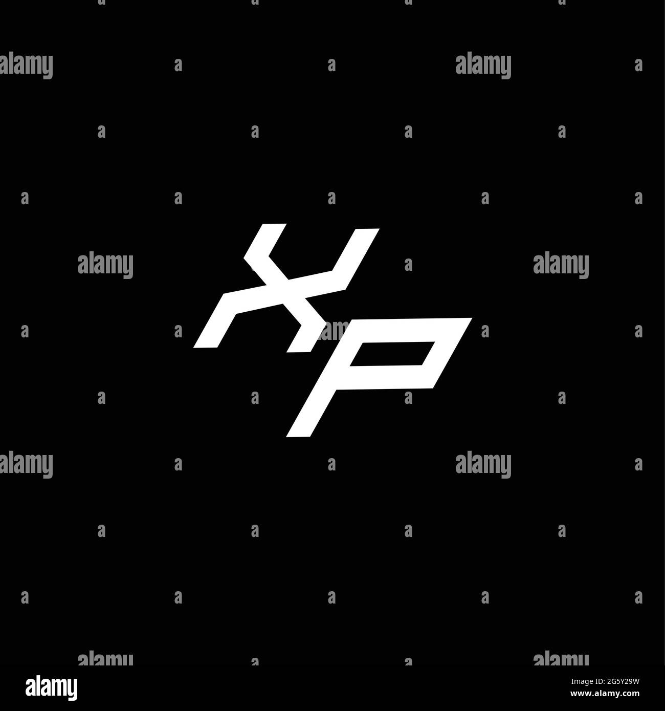 XP logo monogram with up to down style modern design template isolated ...