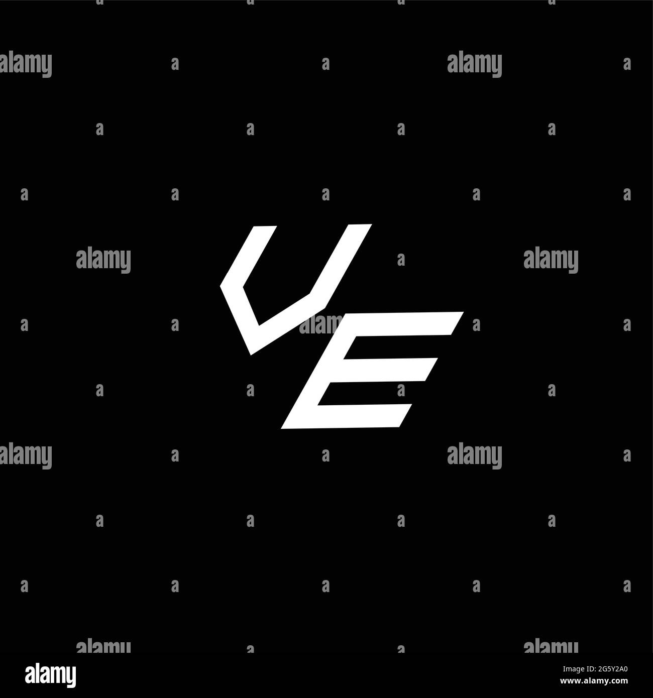 VE logo monogram with up to down style modern design template isolated ...
