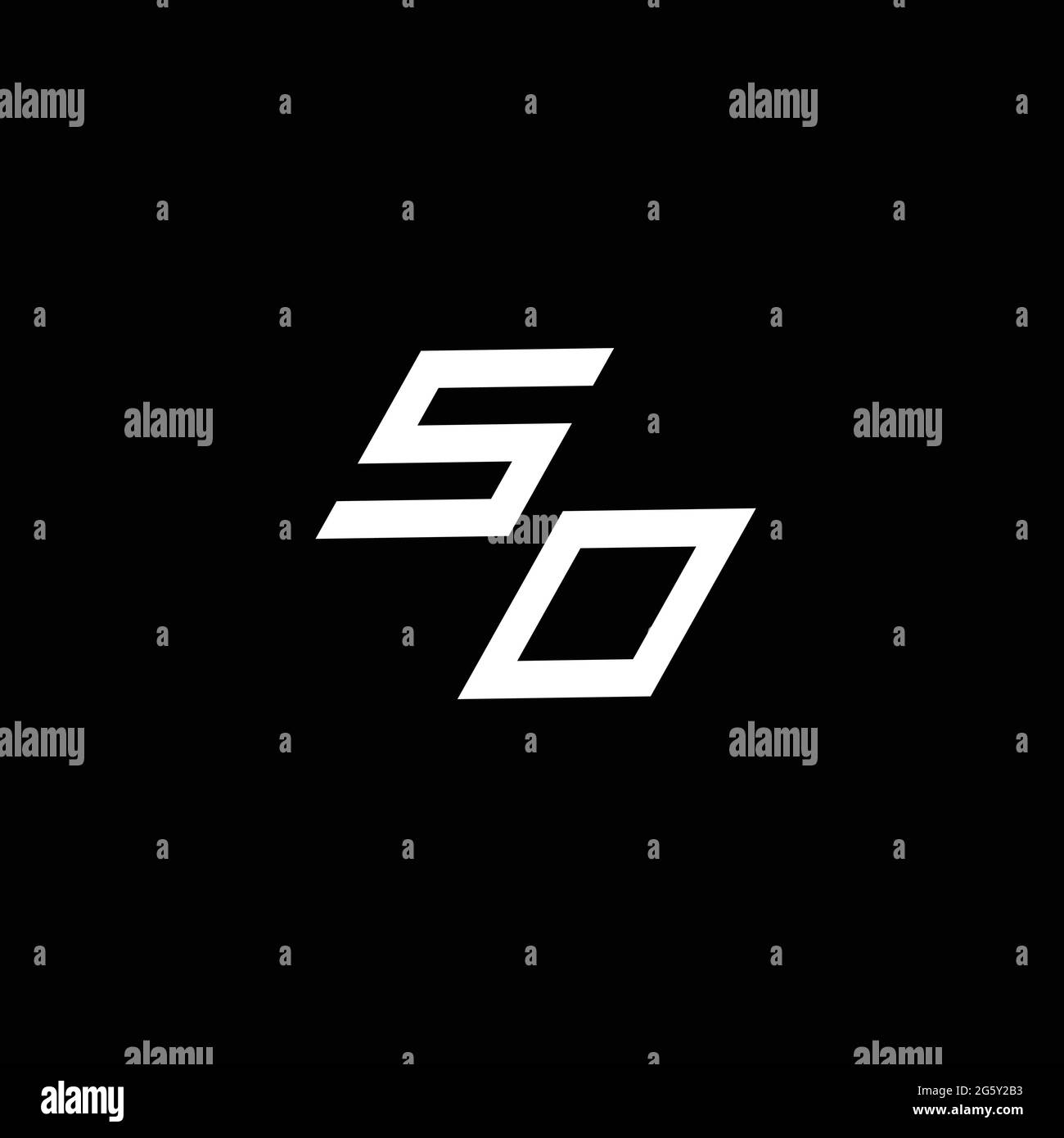 SO logo monogram with up to down style modern design template isolated ...