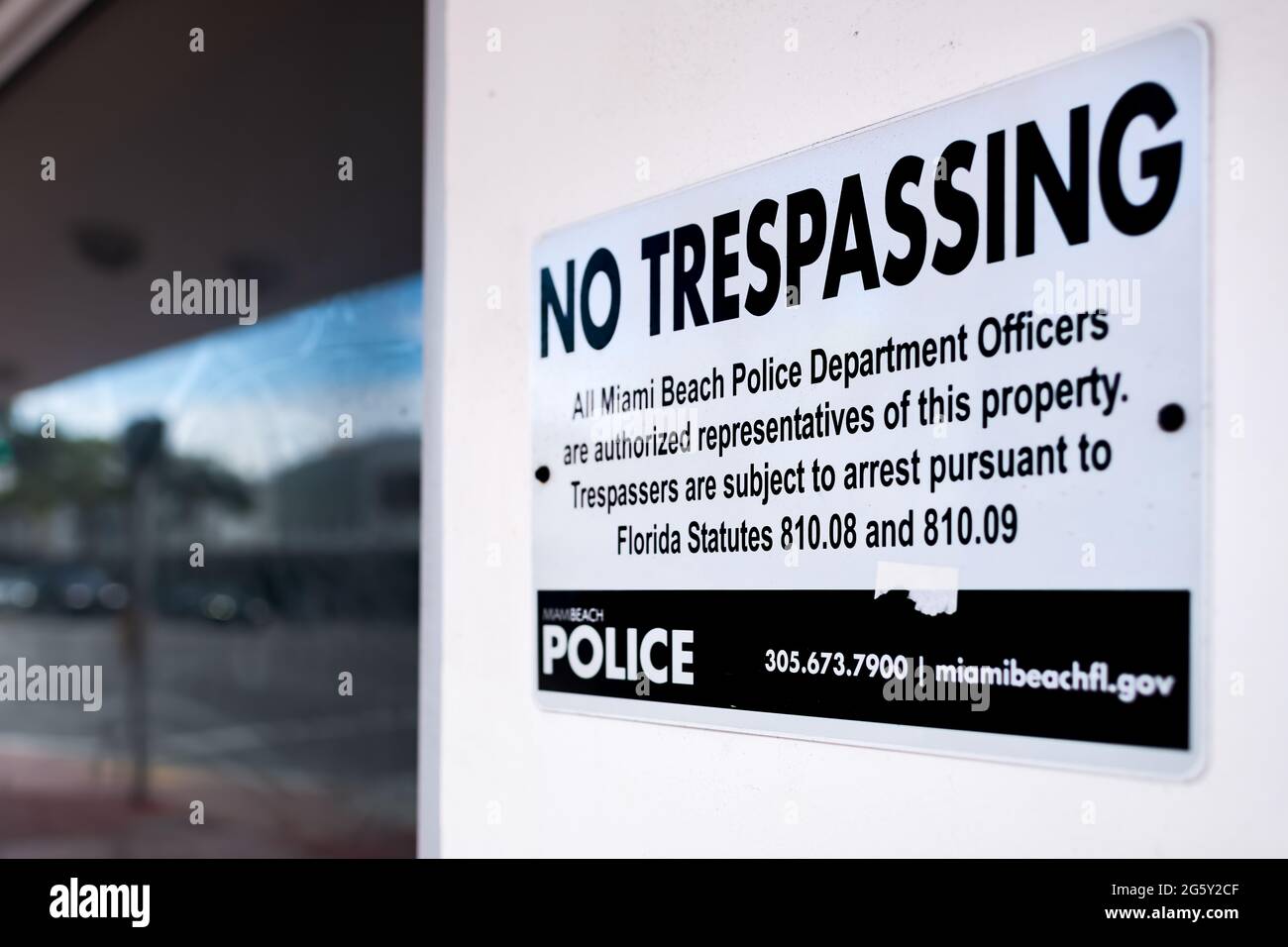 No trespassing for private property warning sign for police department ...