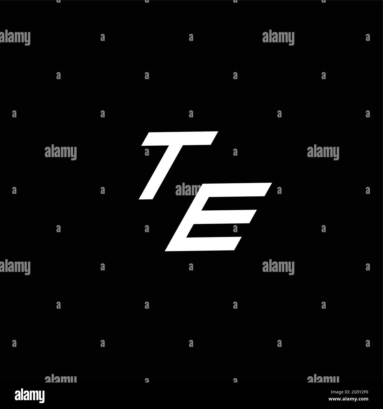 TE logo monogram with up to down style modern design template isolated ...