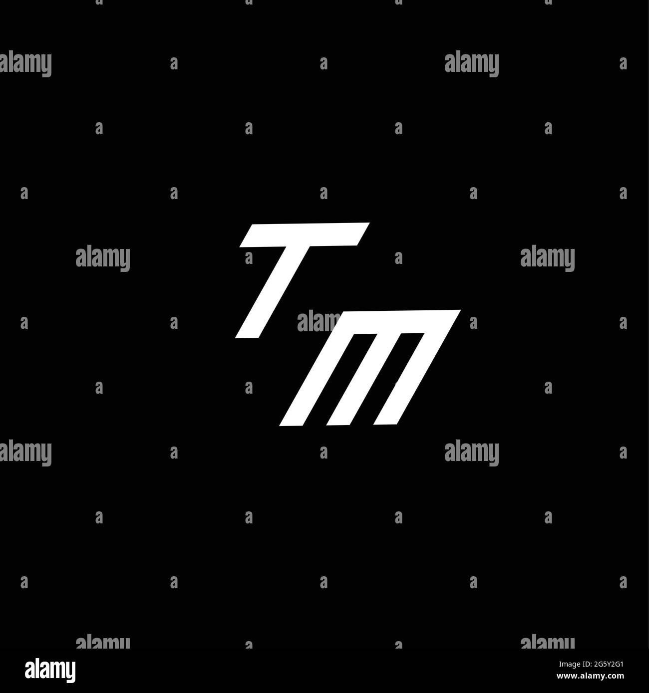 TM logo monogram with up to down style modern design template isolated ...