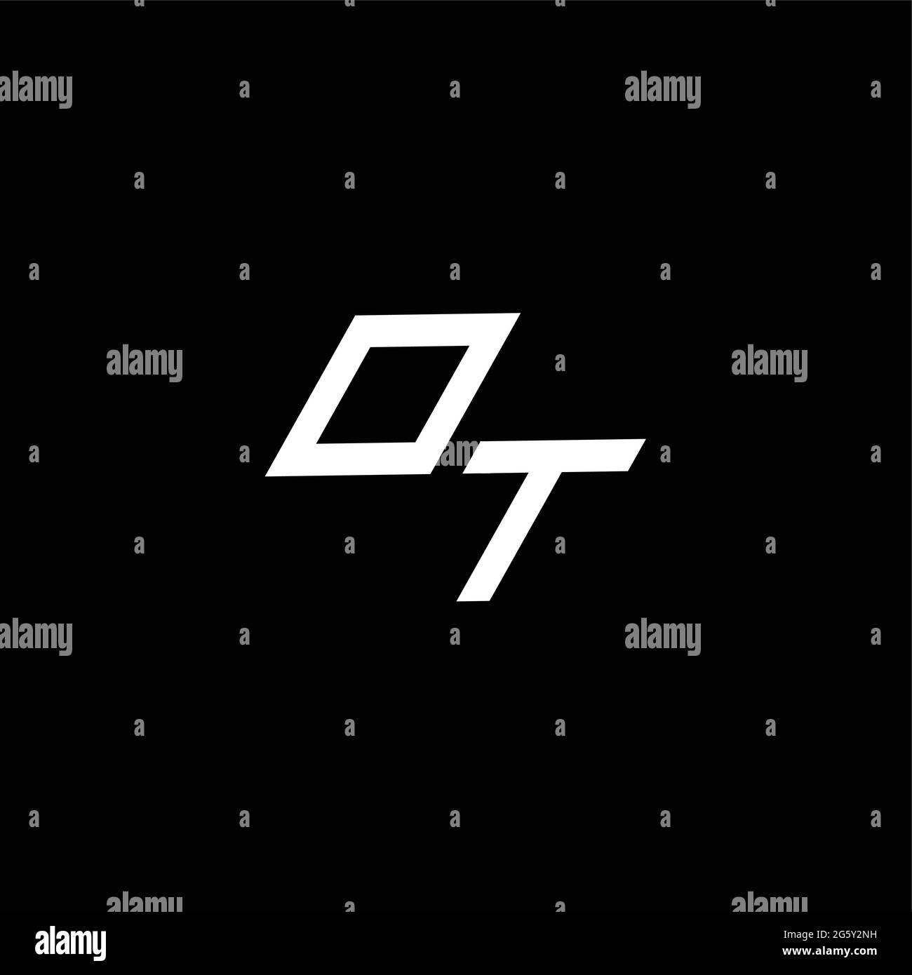 OT logo monogram with up to down style modern design template isolated ...