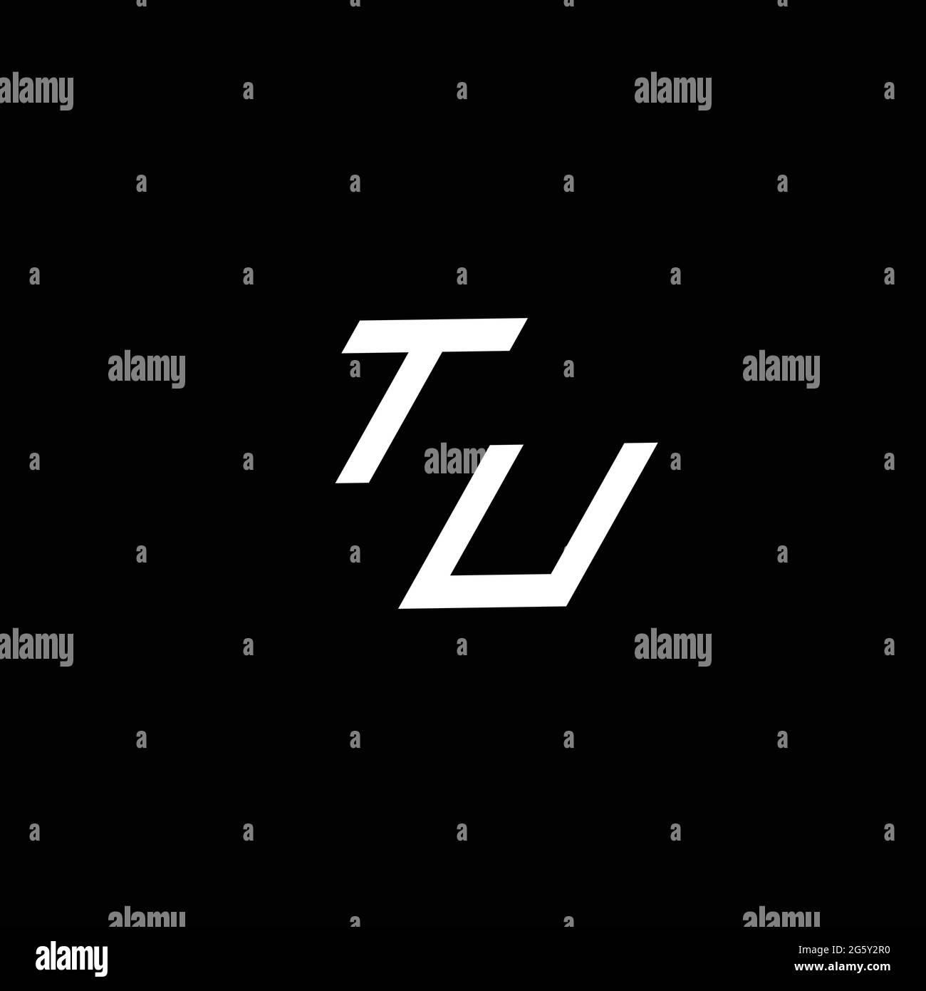 TU logo monogram with up to down style modern design template isolated ...