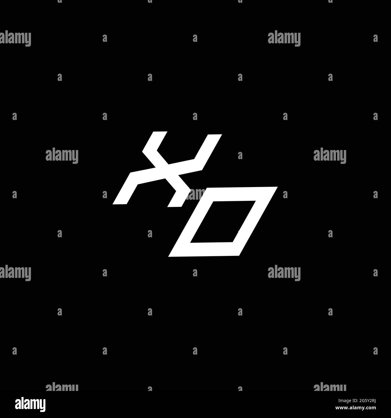 XO logo monogram with up to down style modern design template isolated ...