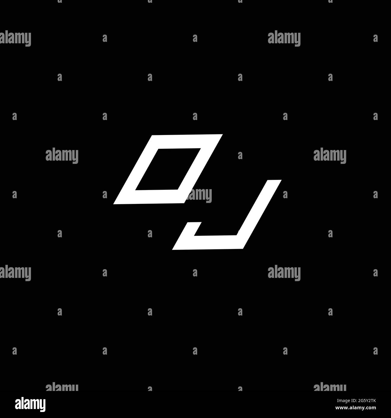 OJ logo monogram with up to down style modern design template isolated ...