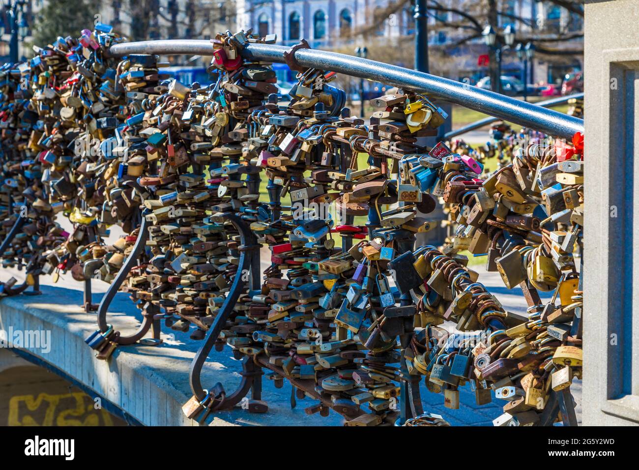 Love Locks, Riga Latvia Stock Photo - Alamy