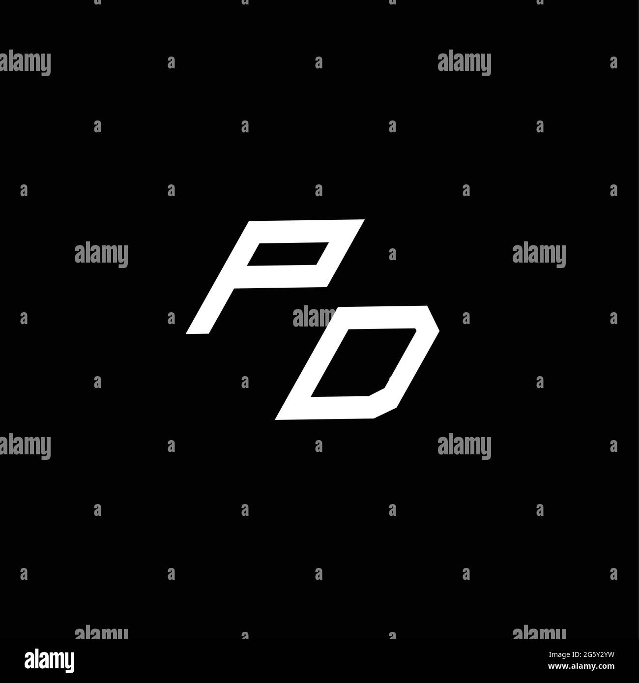 PD logo monogram with up to down style modern design template isolated ...