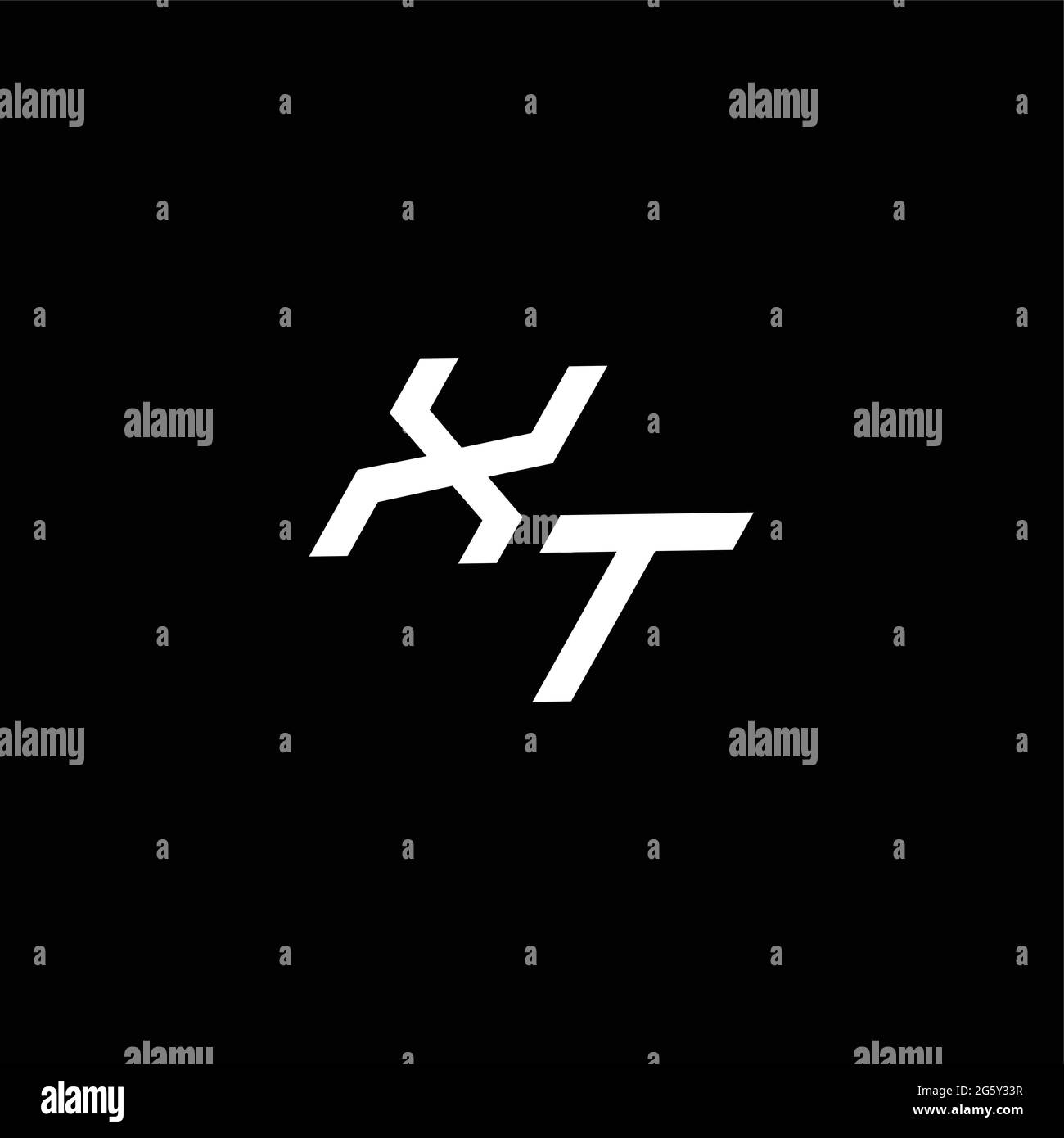 XT logo monogram with up to down style modern design template isolated ...