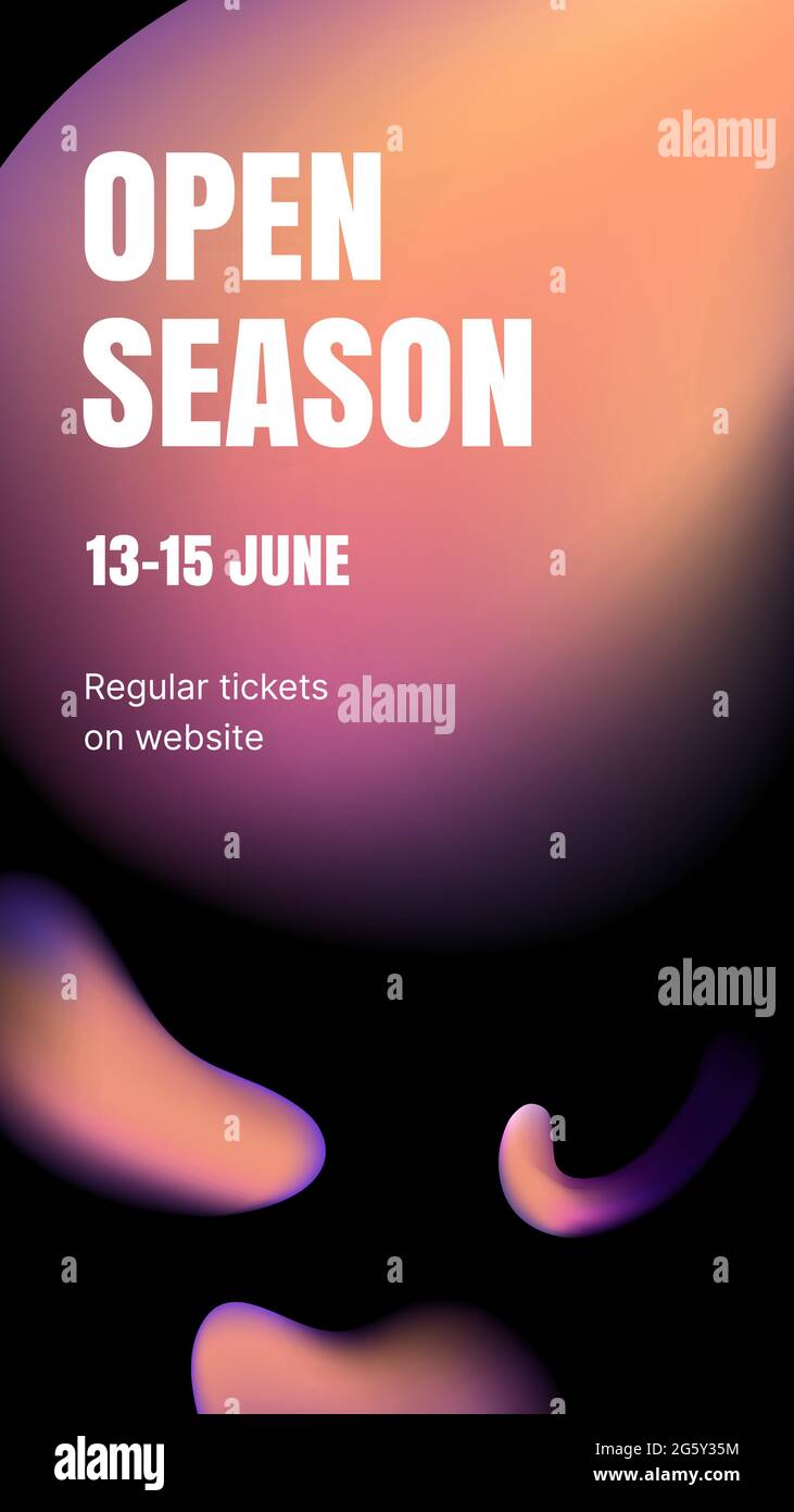 Vertical Advertisement Banner for Event. Open Season. Template for ...