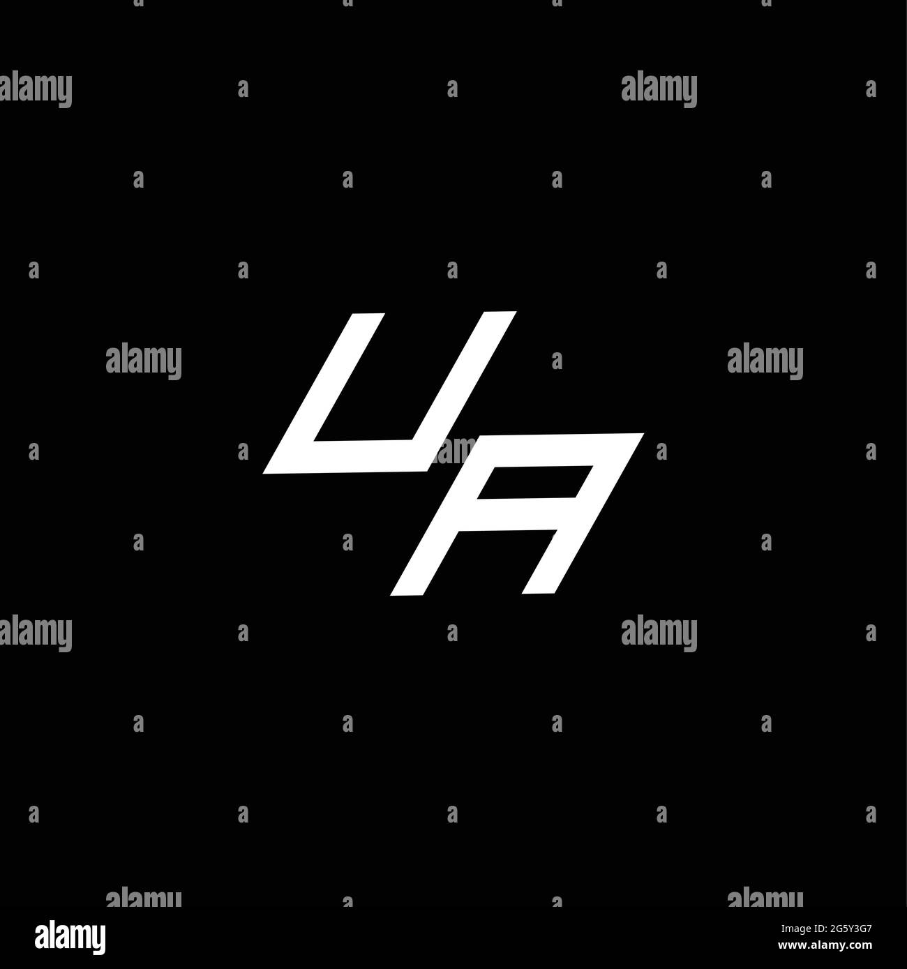UA logo monogram with up to down style modern design template isolated ...