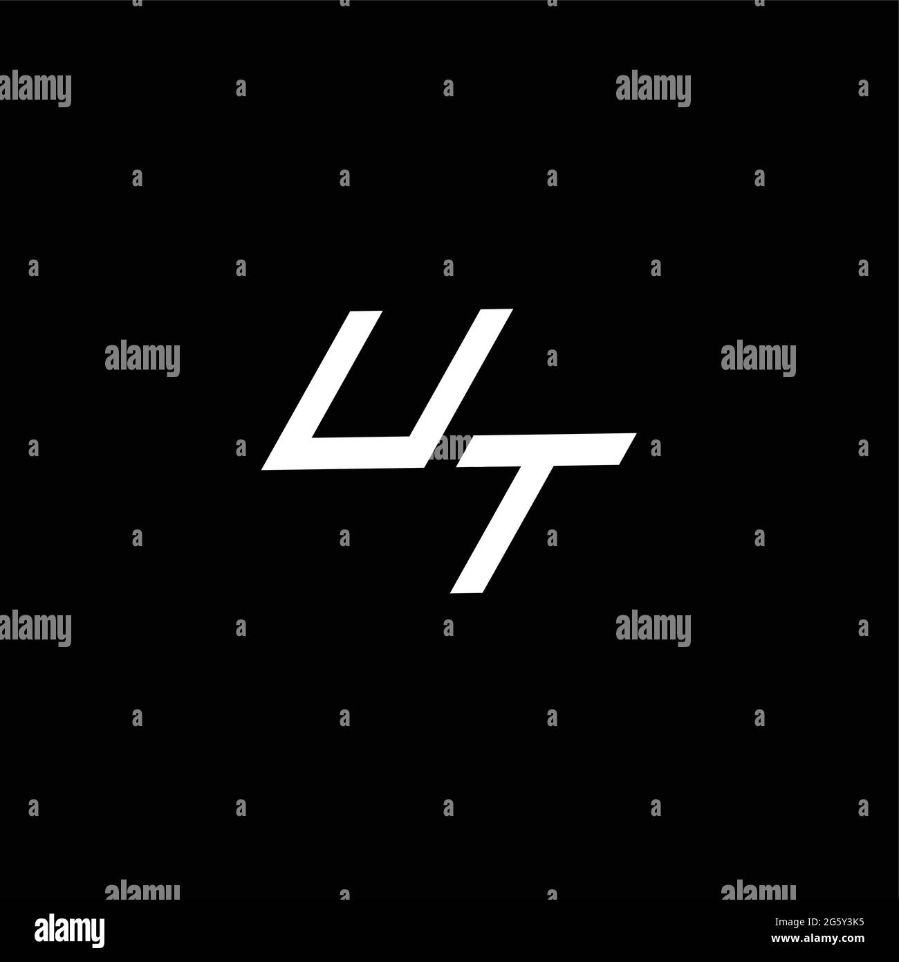 UT logo monogram with up to down style modern design template isolated ...
