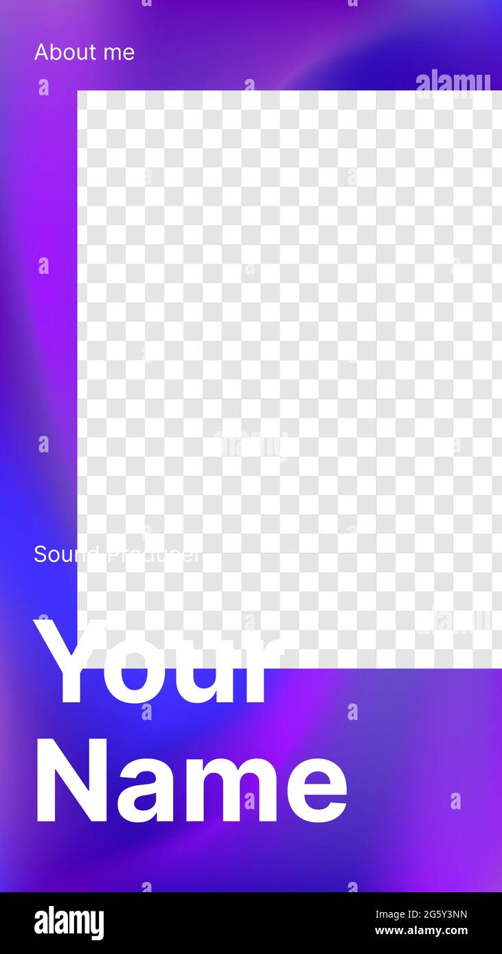 Personal Profile Information Banner. Stories Template for Portrait ...