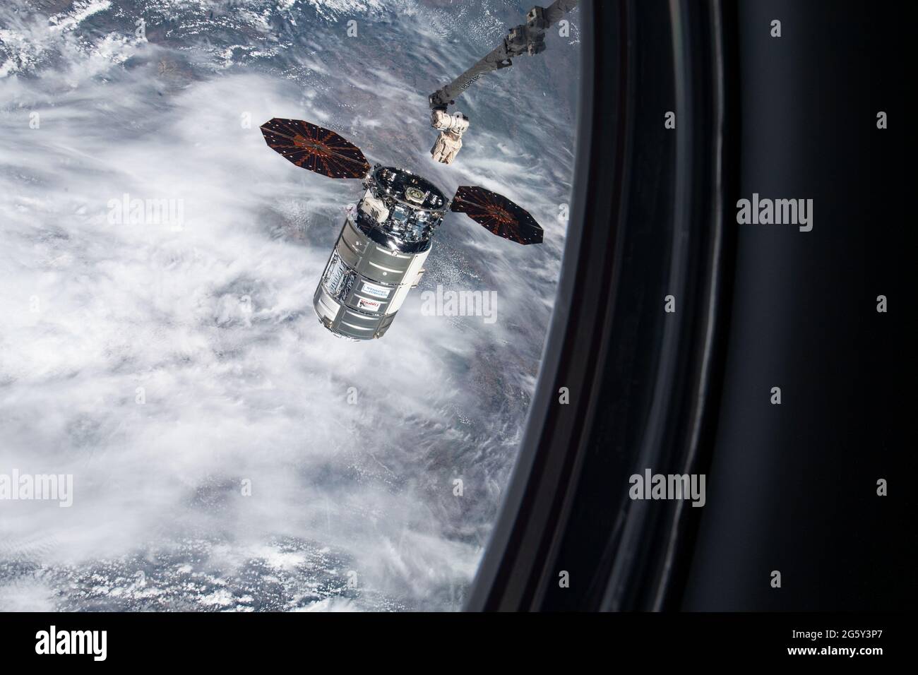 The Northrop Grumman Cygnus spacecraft is released by the CanadaArm2 ...