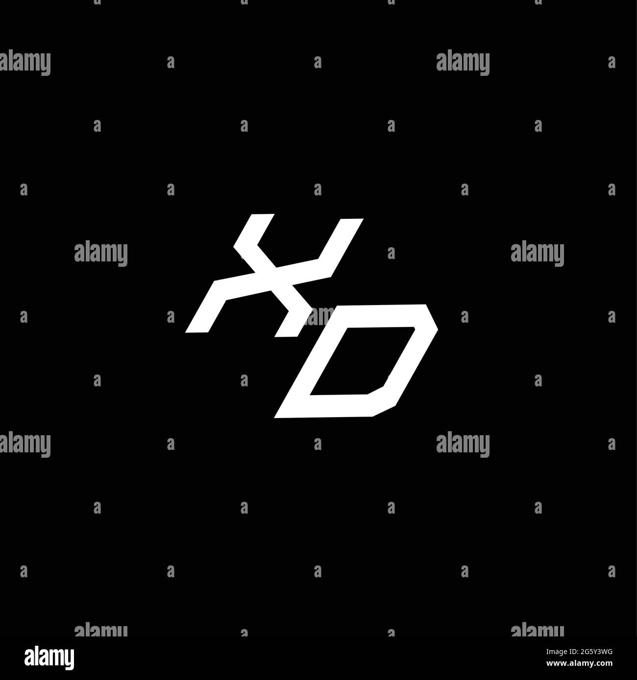 XD logo monogram with up to down style modern design template isolated ...