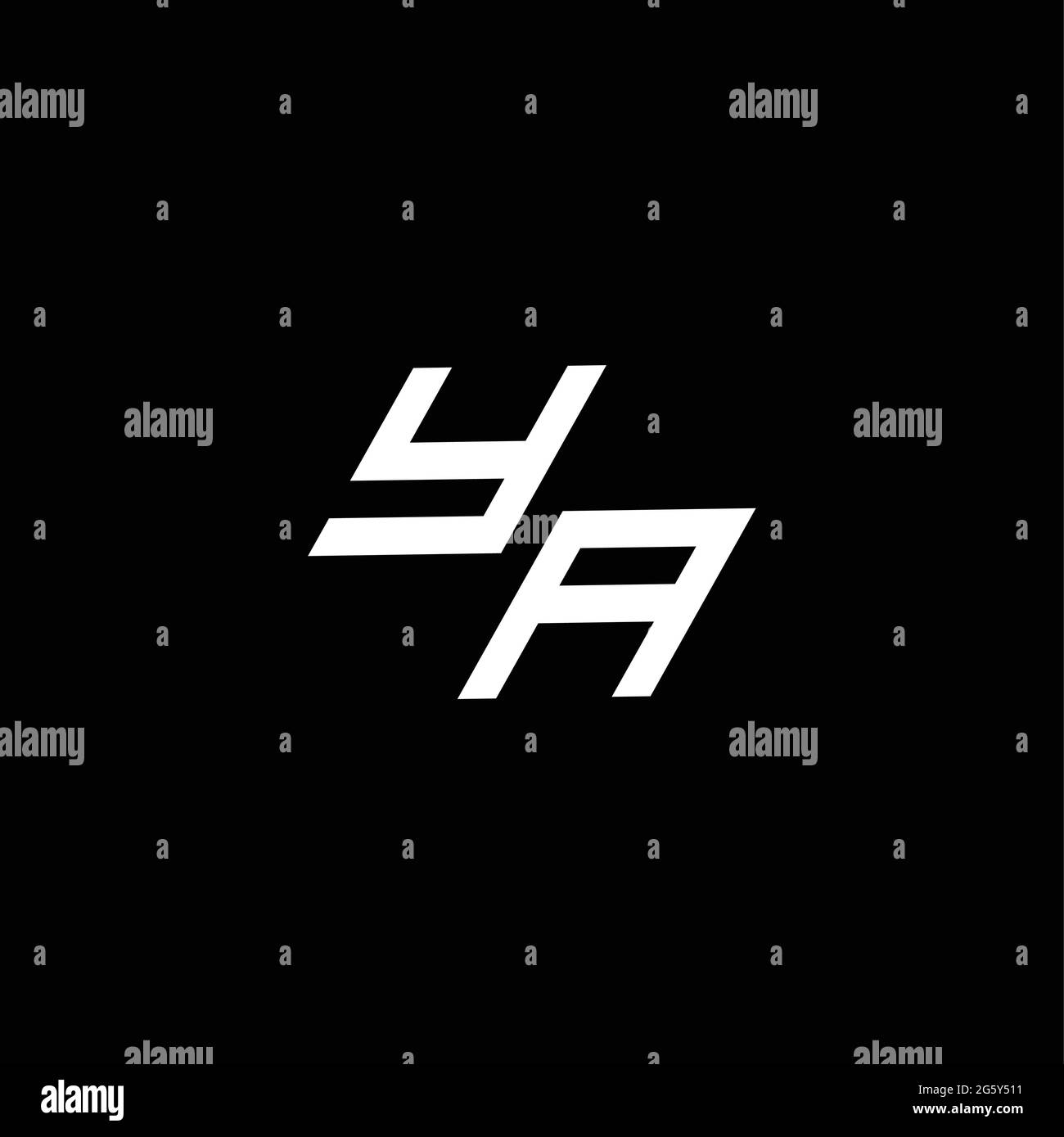 YA logo monogram with up to down style modern design template isolated ...