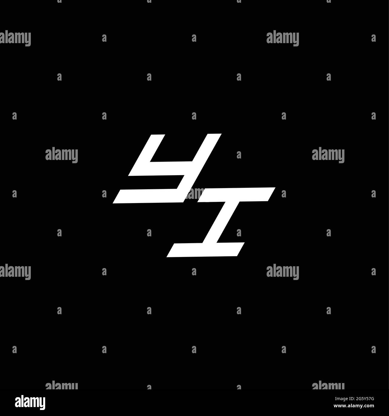 YI logo monogram with up to down style modern design template isolated ...
