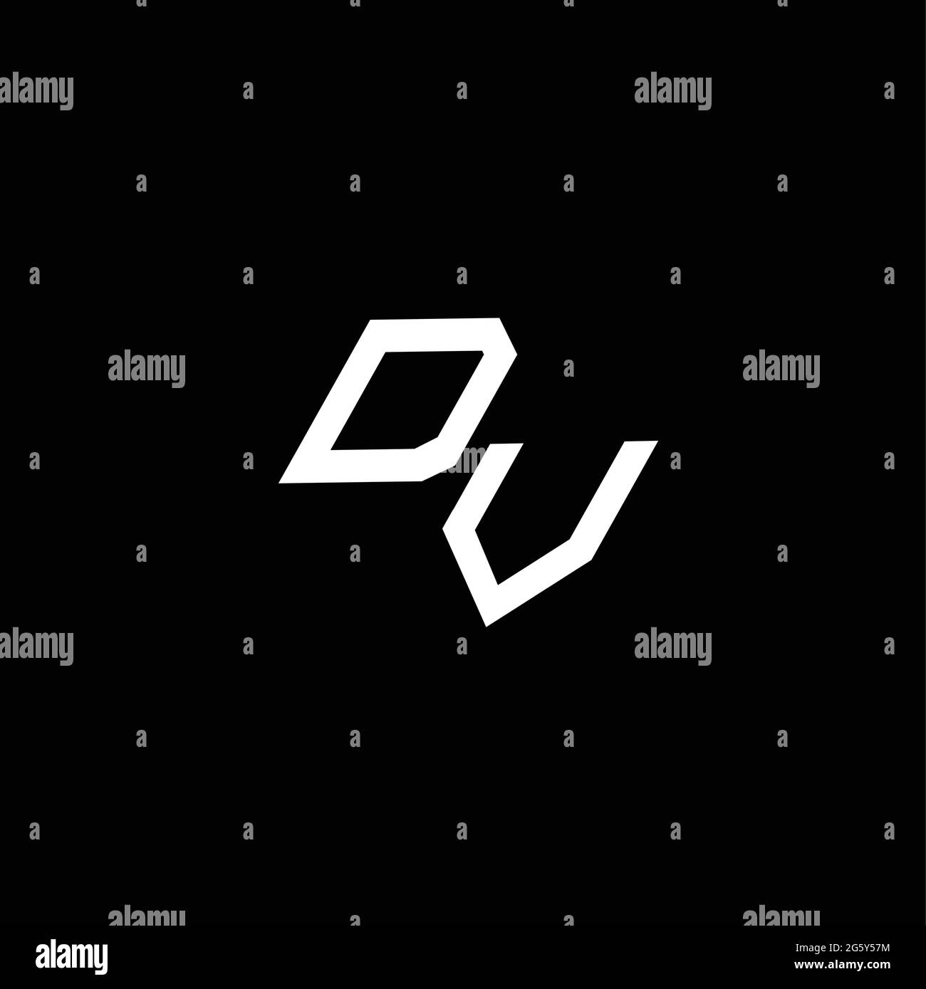 DV logo monogram with up to down style modern design template isolated ...