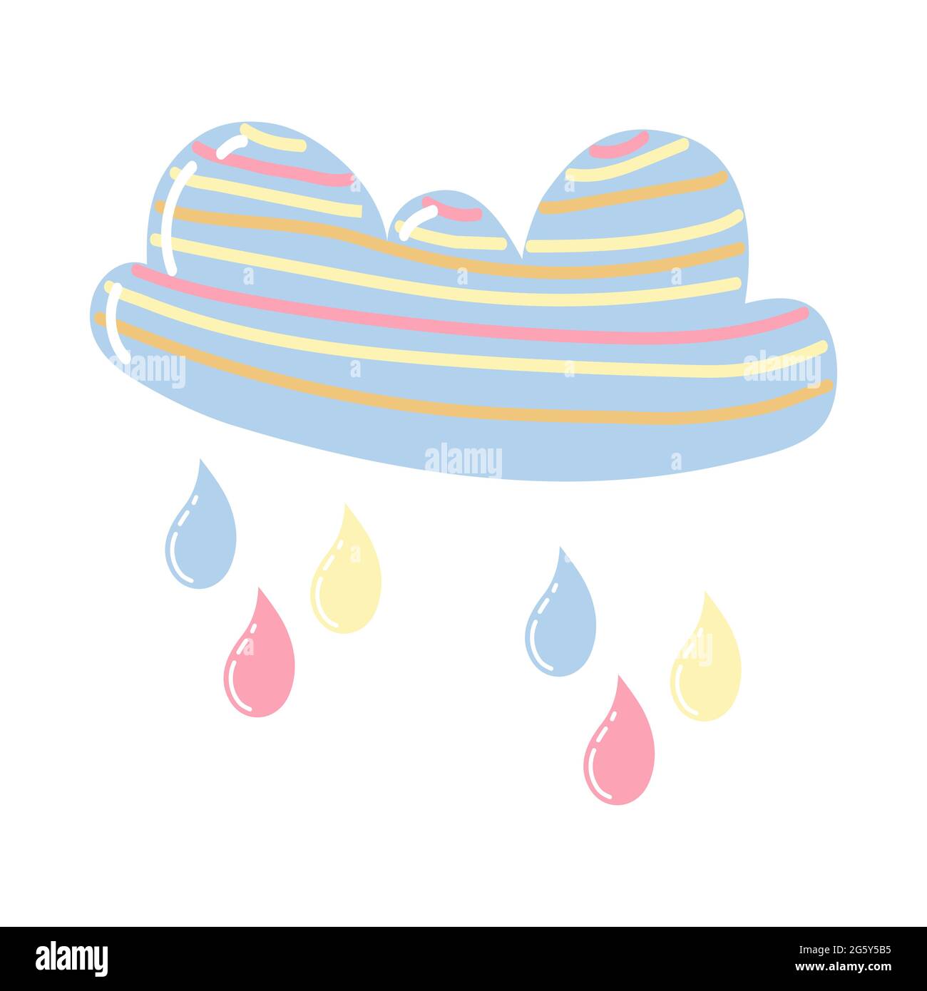 Flat rain bright concept Cut Out Stock Images & Pictures - Alamy