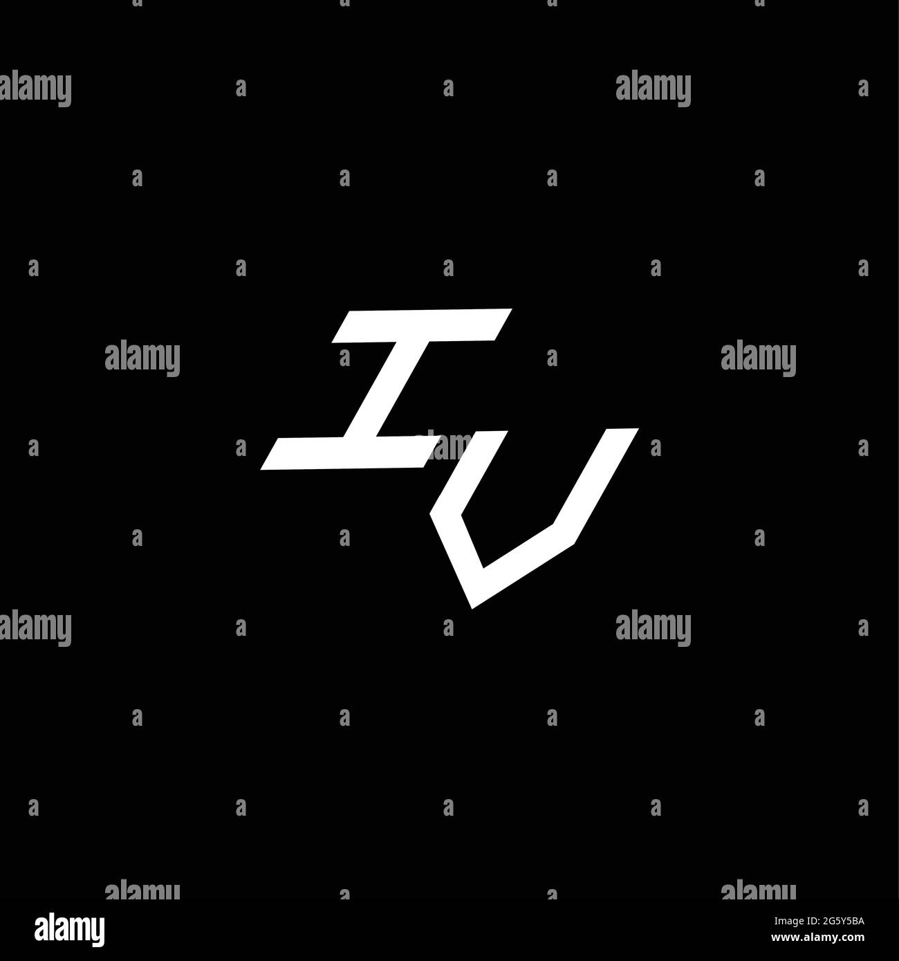 IV logo monogram with up to down style modern design template isolated ...