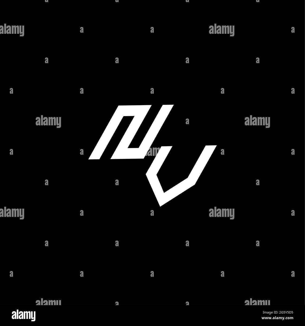 NV logo monogram with up to down style modern design template isolated ...