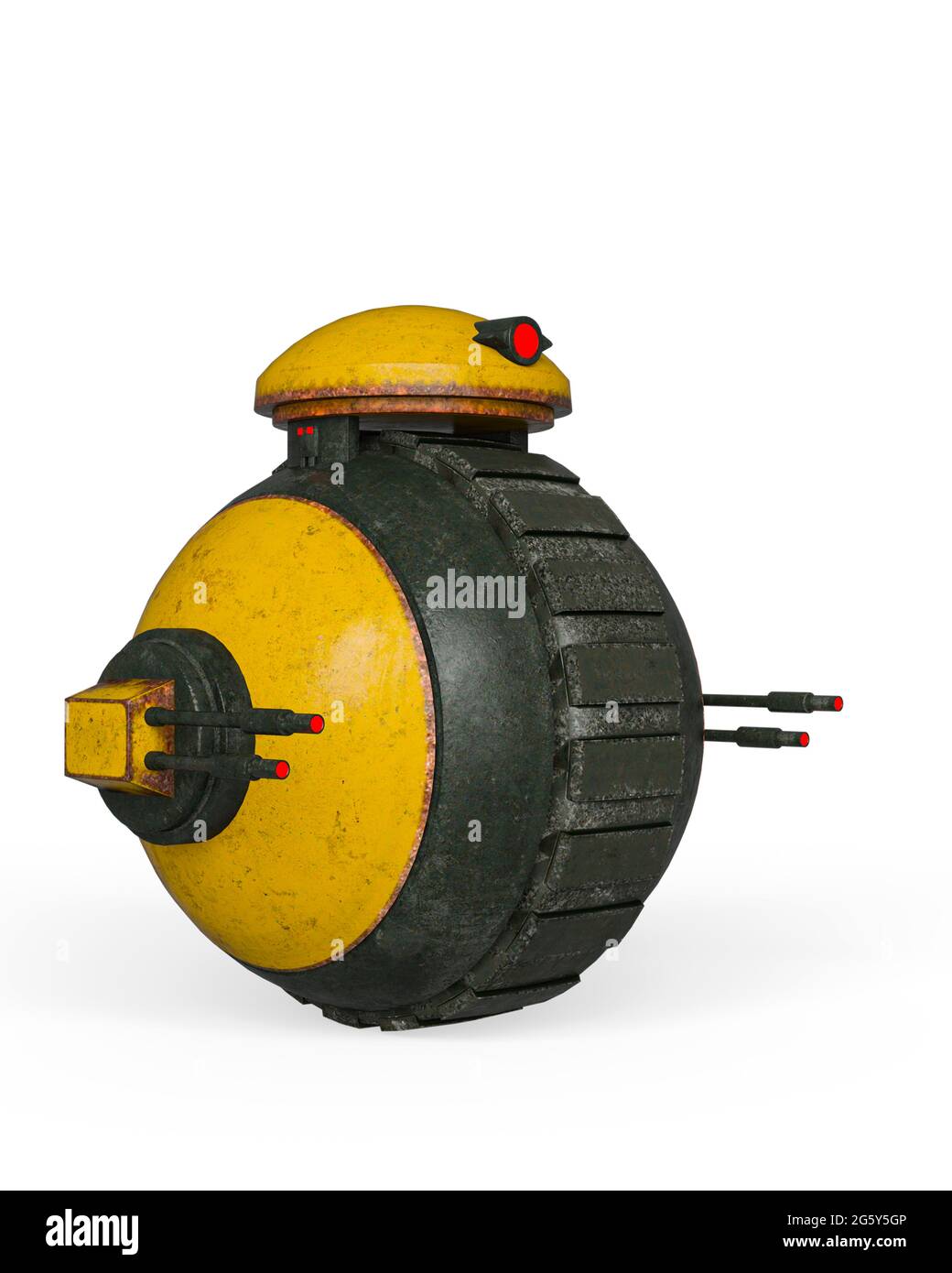 robot ball is walking in white background, 3d illustration Stock Photo ...