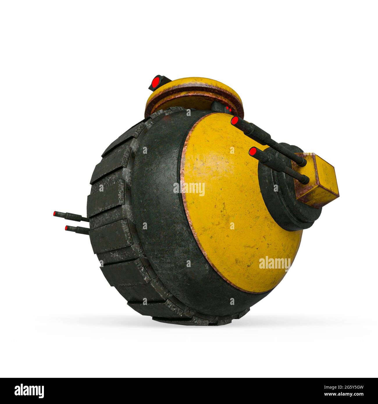 robot ball passing by in white background, 3d illustration Stock Photo ...